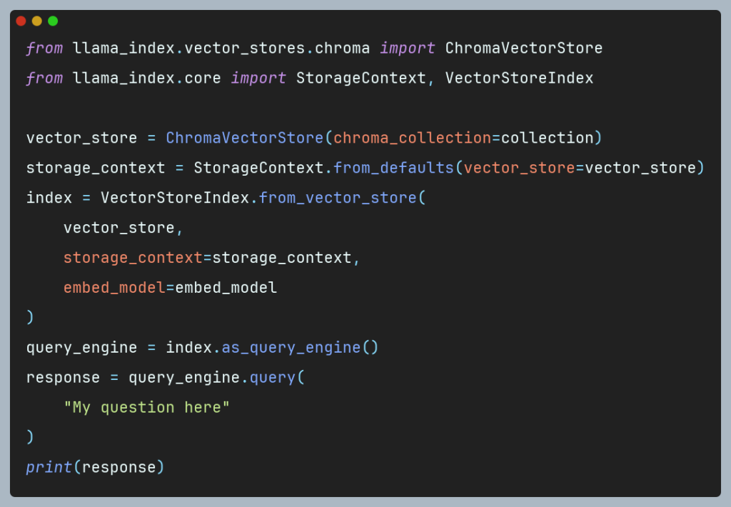 VectorStoreIndex vs Chroma Integration for LlamaIndex's vector embeddings - BitPeak